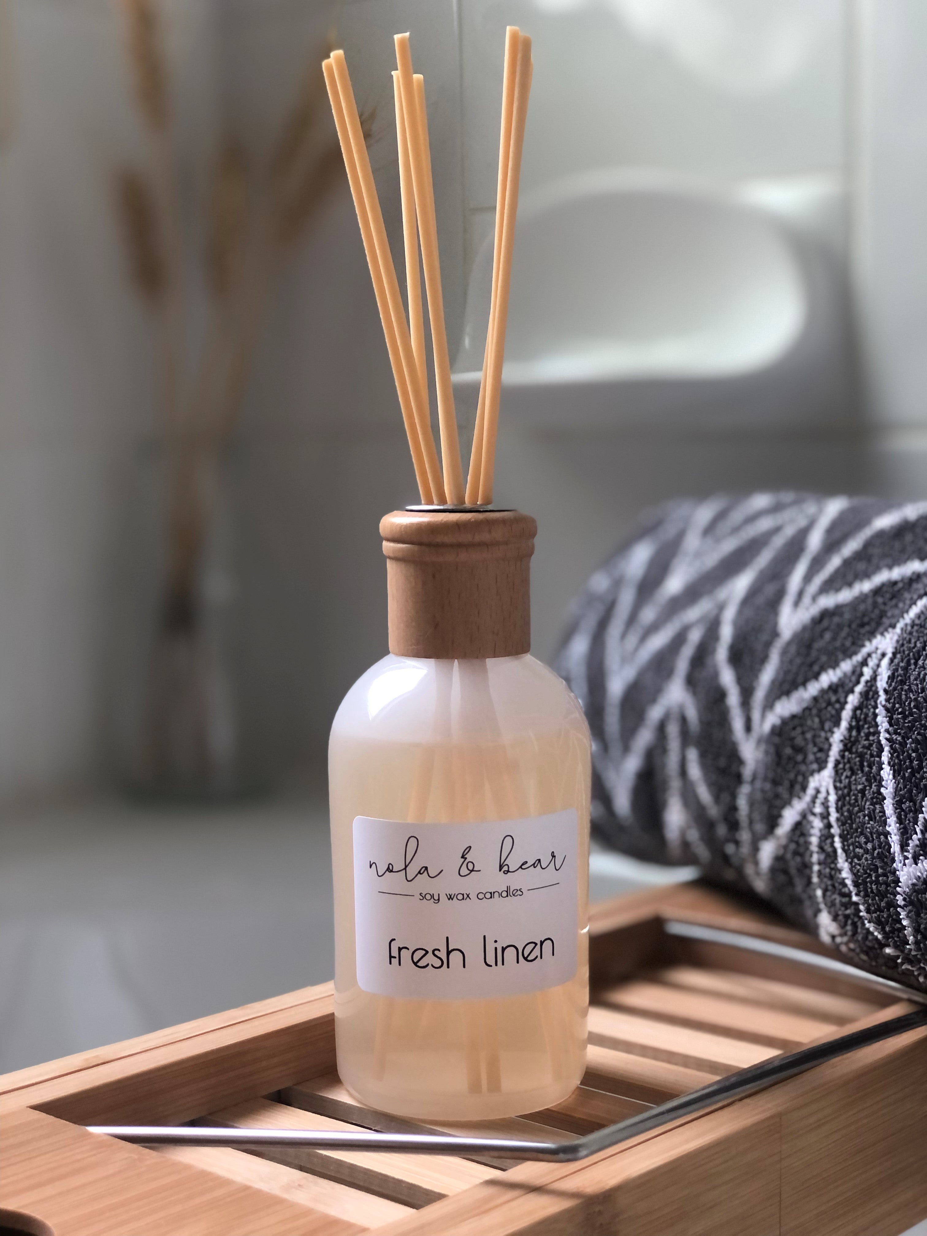 Fresh Linen reed diffuser 200ml – nolaandbear